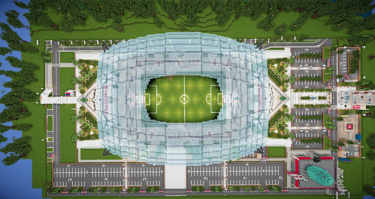 Modern STADIUM - 100% complete + download !! Minecraft Map
