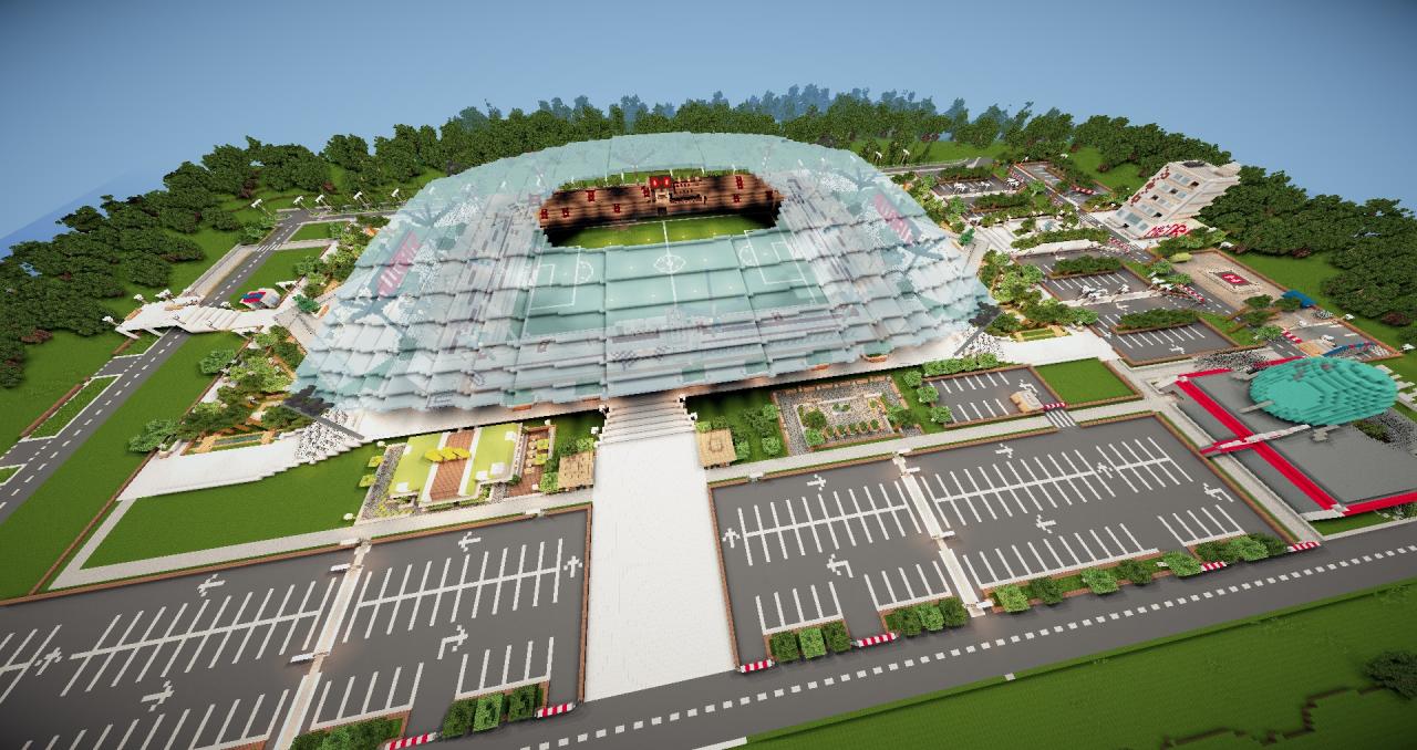 Modern STADIUM - 100% complete + download !! Minecraft Map