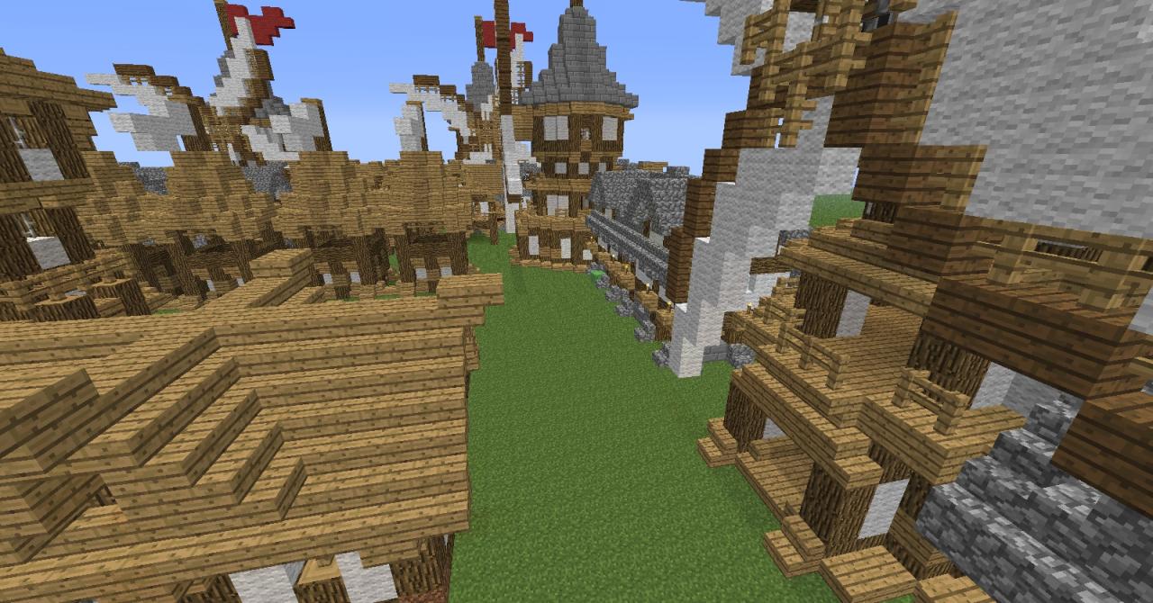 Minecraft Custom Midieval Village! Took Forever to make! Has Custom ...