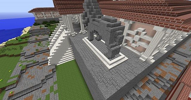 Stone Lion Statues Minecraft Map