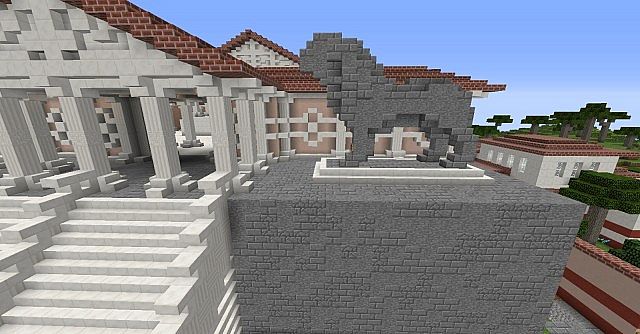 Stone Lion Statues Minecraft Map