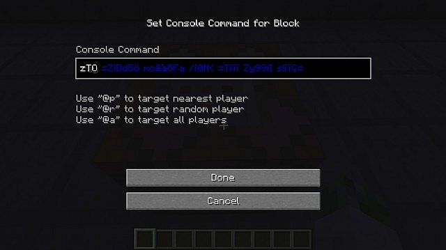 Colored command block text Minecraft Project