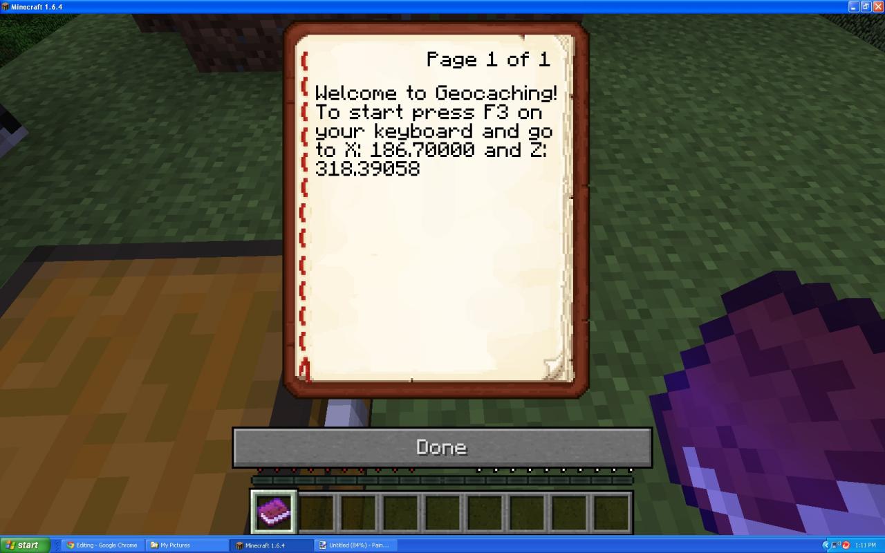 Geocaching!! Minecraft Map