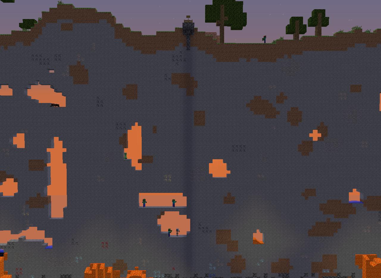 Minecraft 2D Survival [1 Wide] Minecraft Map