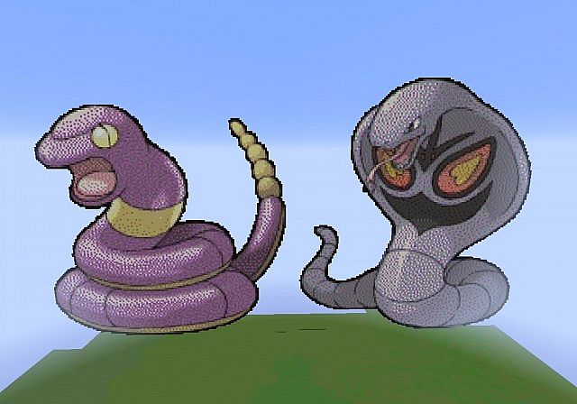 Ekans and arbok pixel art Minecraft Map