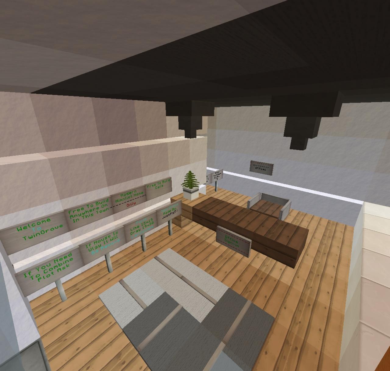 Modern Minmlist Office Interior Minecraft Map