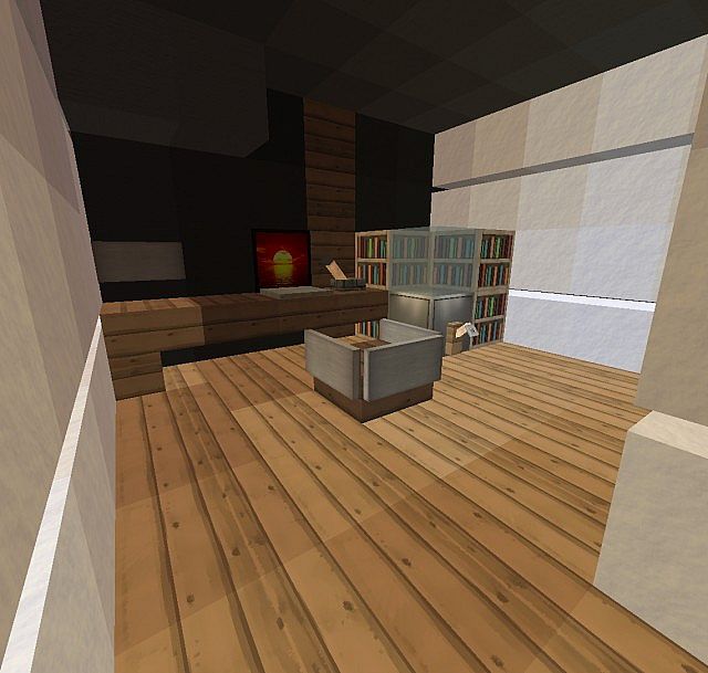 Modern Minmlist Office Interior Minecraft Map