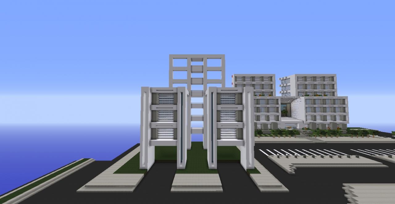 MODERN WATERFRONT HOSPITAL wip!! Minecraft Map
