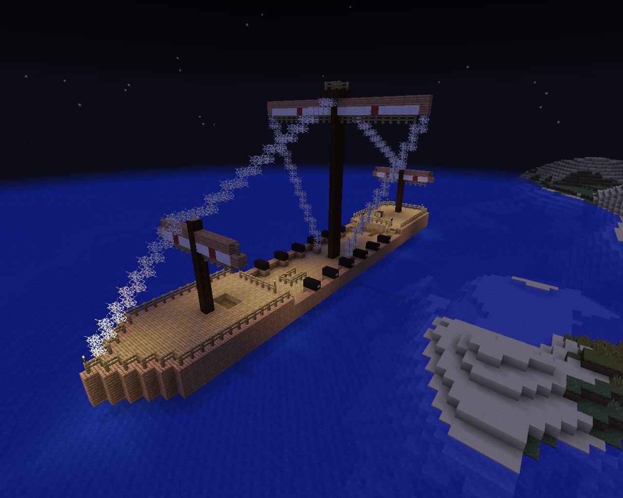 Small british Battleship Minecraft Map