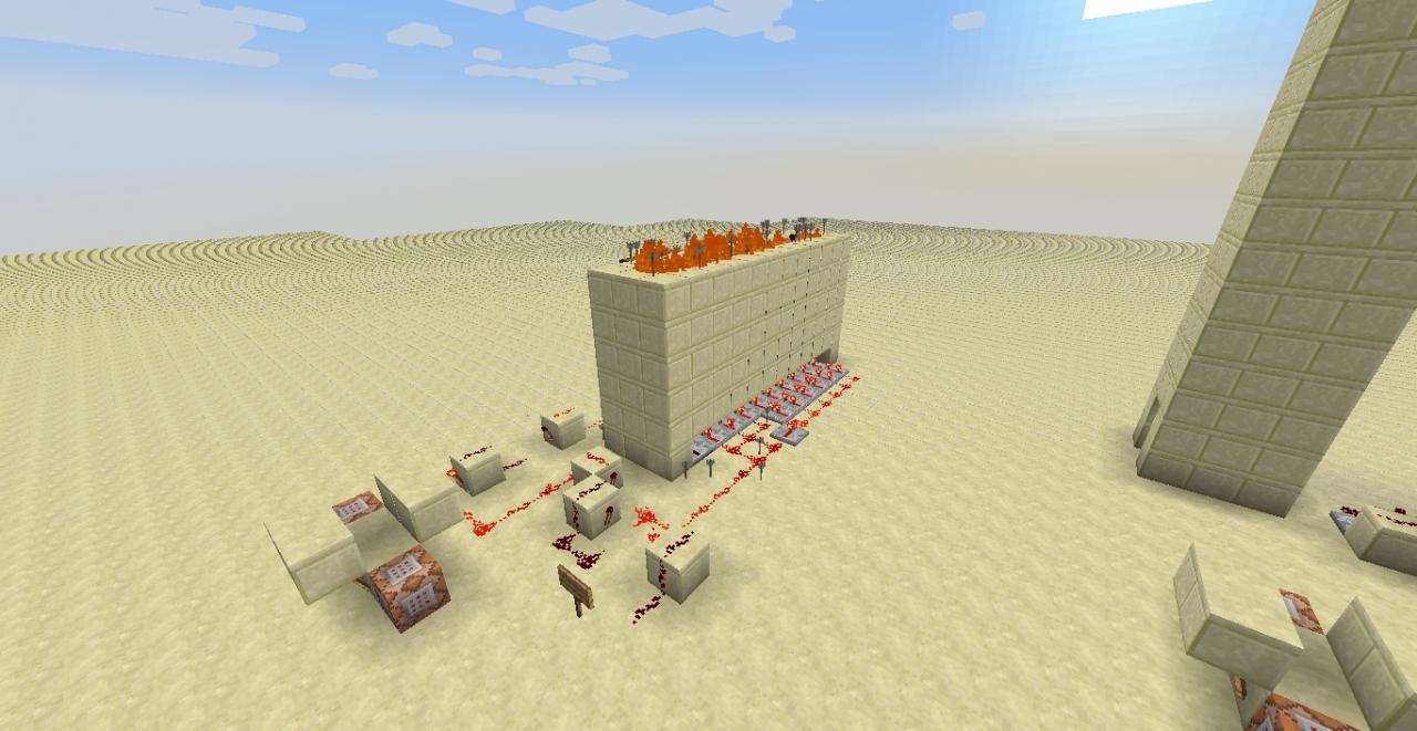 Redstone - TNT Human Blaster and a Fire Arrow Shooter Minecraft Map