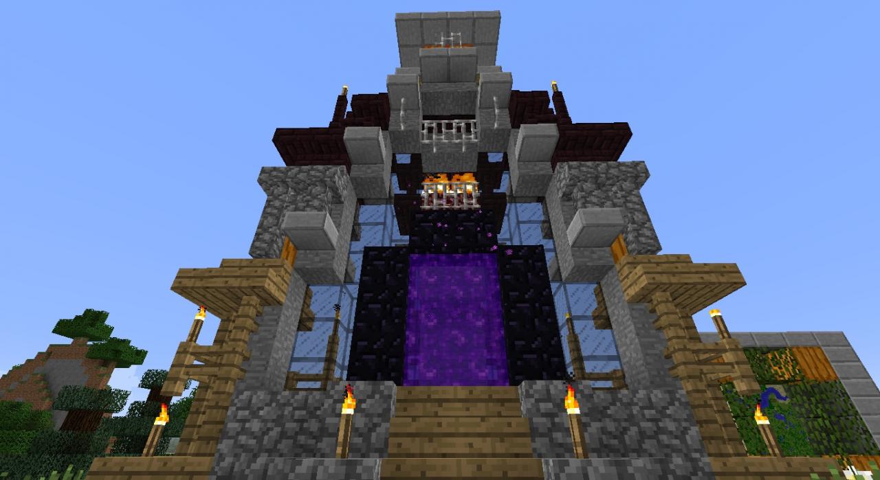 Town Central Community Nether gate Minecraft Map
