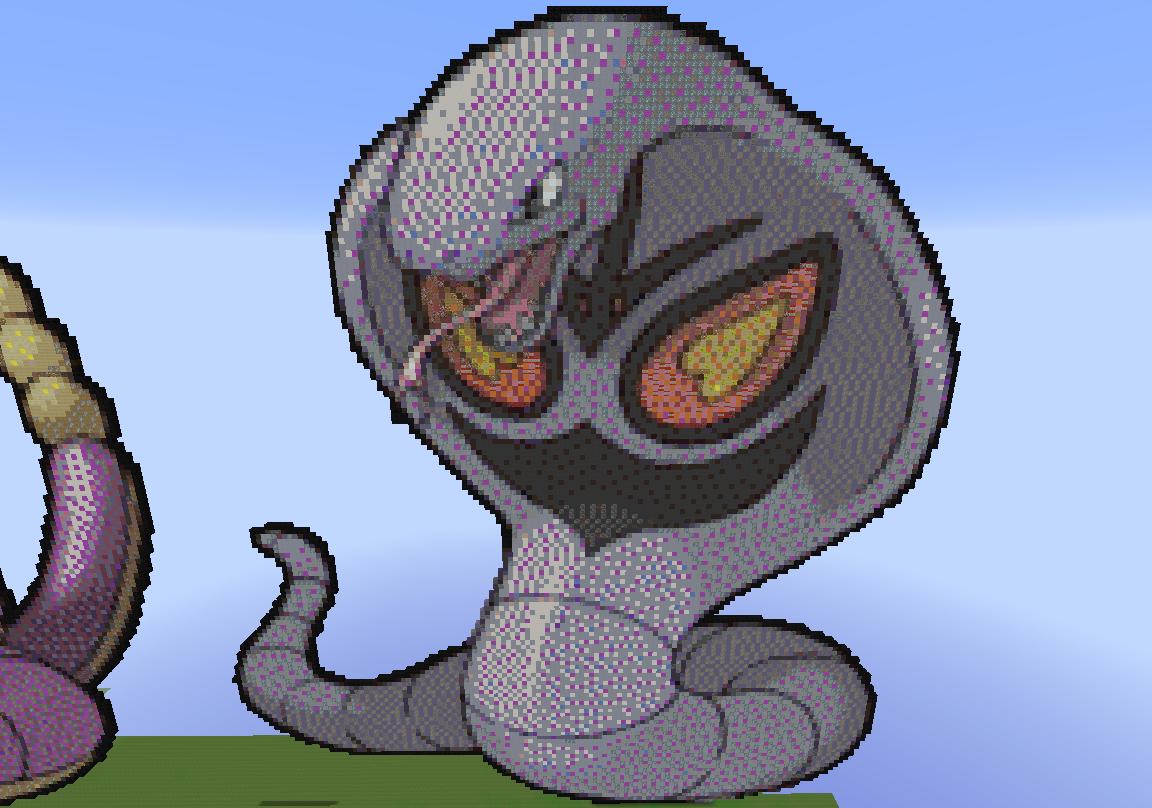Ekans and arbok pixel art Minecraft Map