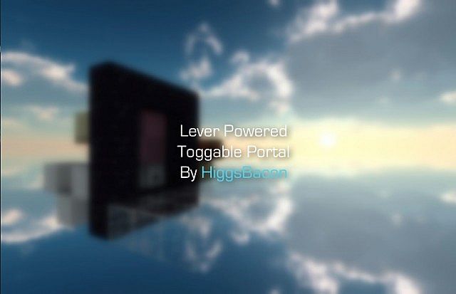 Lever Powered Toggleable Nether Portal (1.6 compatible) Minecraft Map