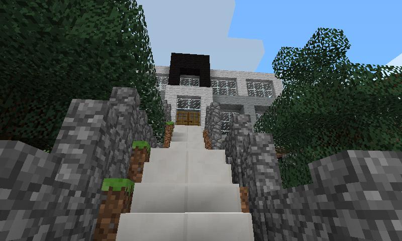 Medium Modern House on a hill Minecraft Map