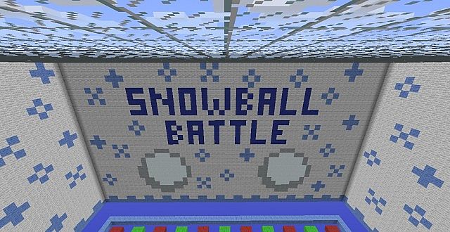 SNOWBALL BATTLE! Christmas Themed Minecraft MiniGame Map! Minecraft Map