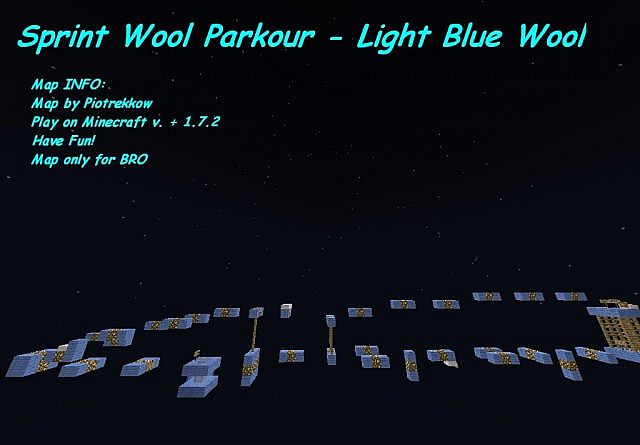 Sprint Wool Parkour Ep.4 - Light Blue Wool Minecraft Map