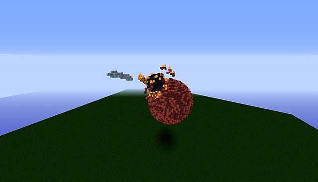 Meteor in planet Minecraft Map
