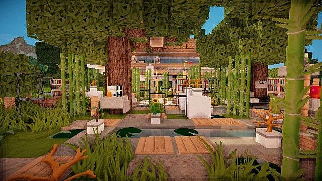Organic Minimalistic Modern house Minecraft Map