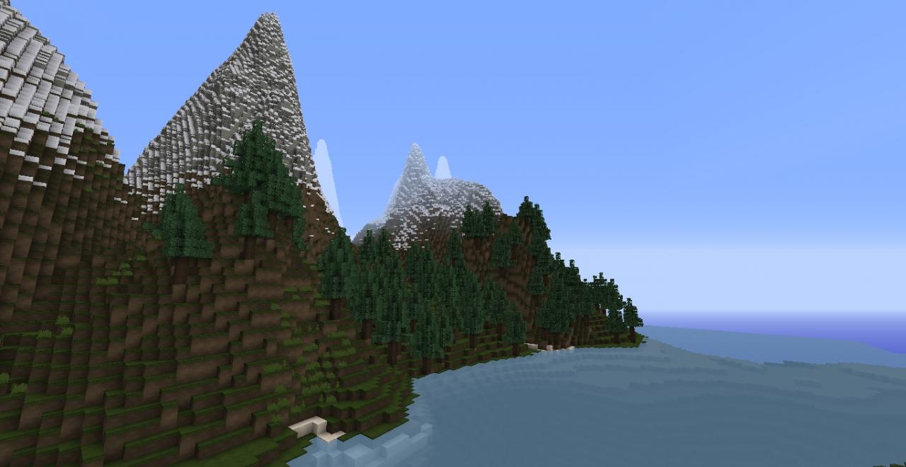 Chrystal Lake and the Oregon Mountains Minecraft Map