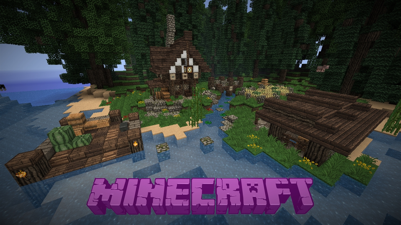 Custom Island w/ Small Village | Cinematic & Download! Minecraft Map