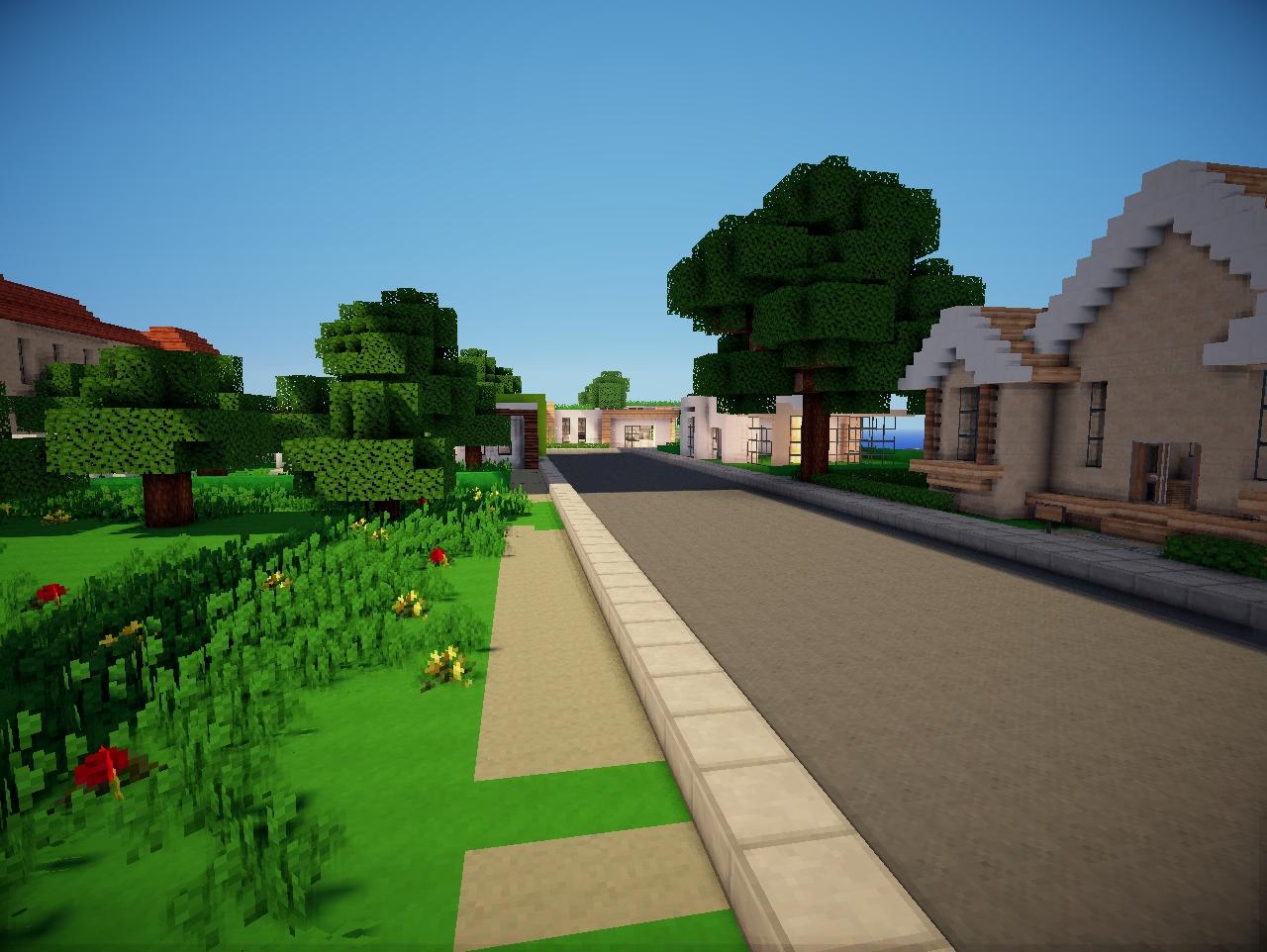 high-class Street - Utopia Modern Builds Minecraft Map
