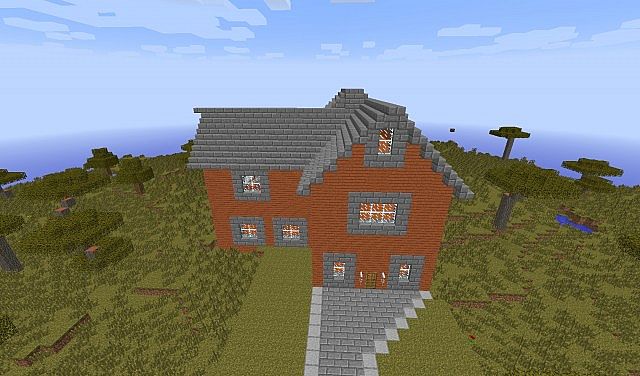 Random House on a Sahara Biome Minecraft Map