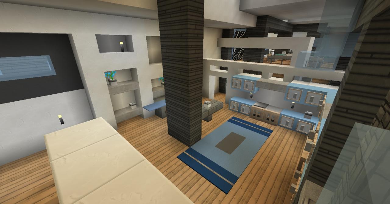 ~Blue~ [Modern House No.1] Minecraft Map
