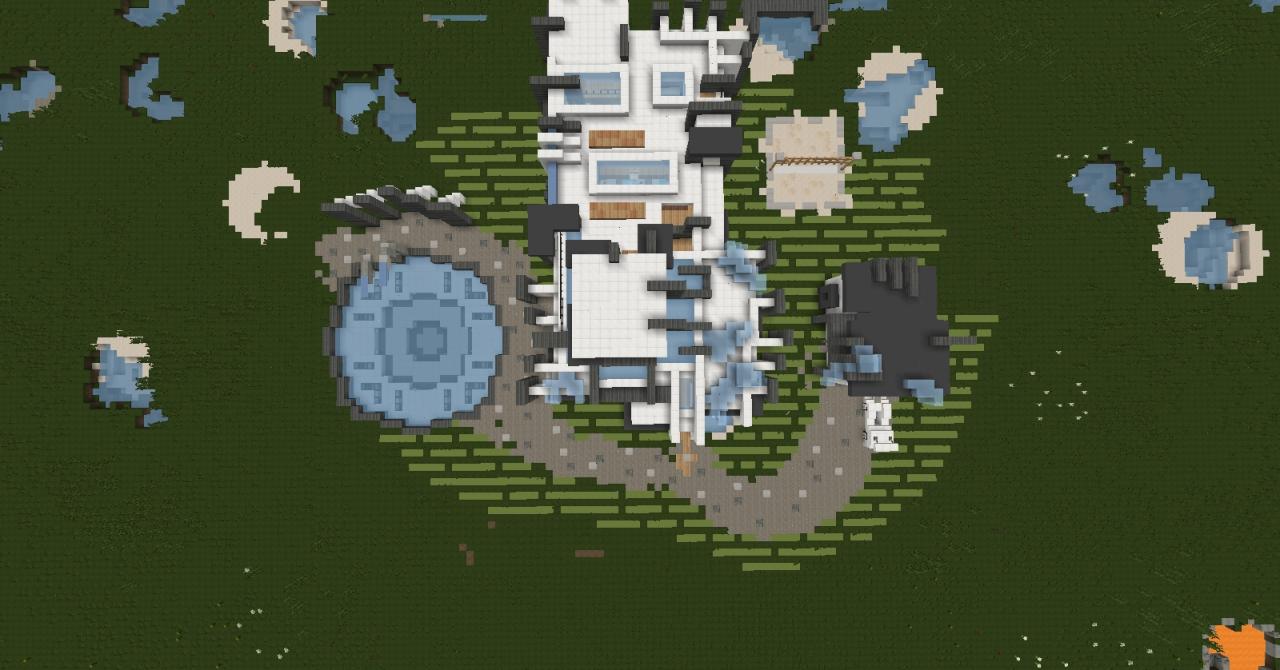 ~Blue~ [Modern House No.1] Minecraft Map
