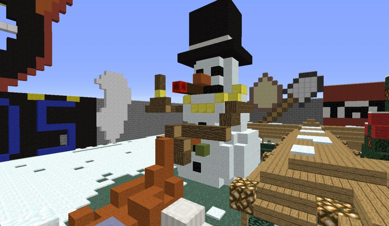 Christmas Time! Mr. Snowman Minecraft Project