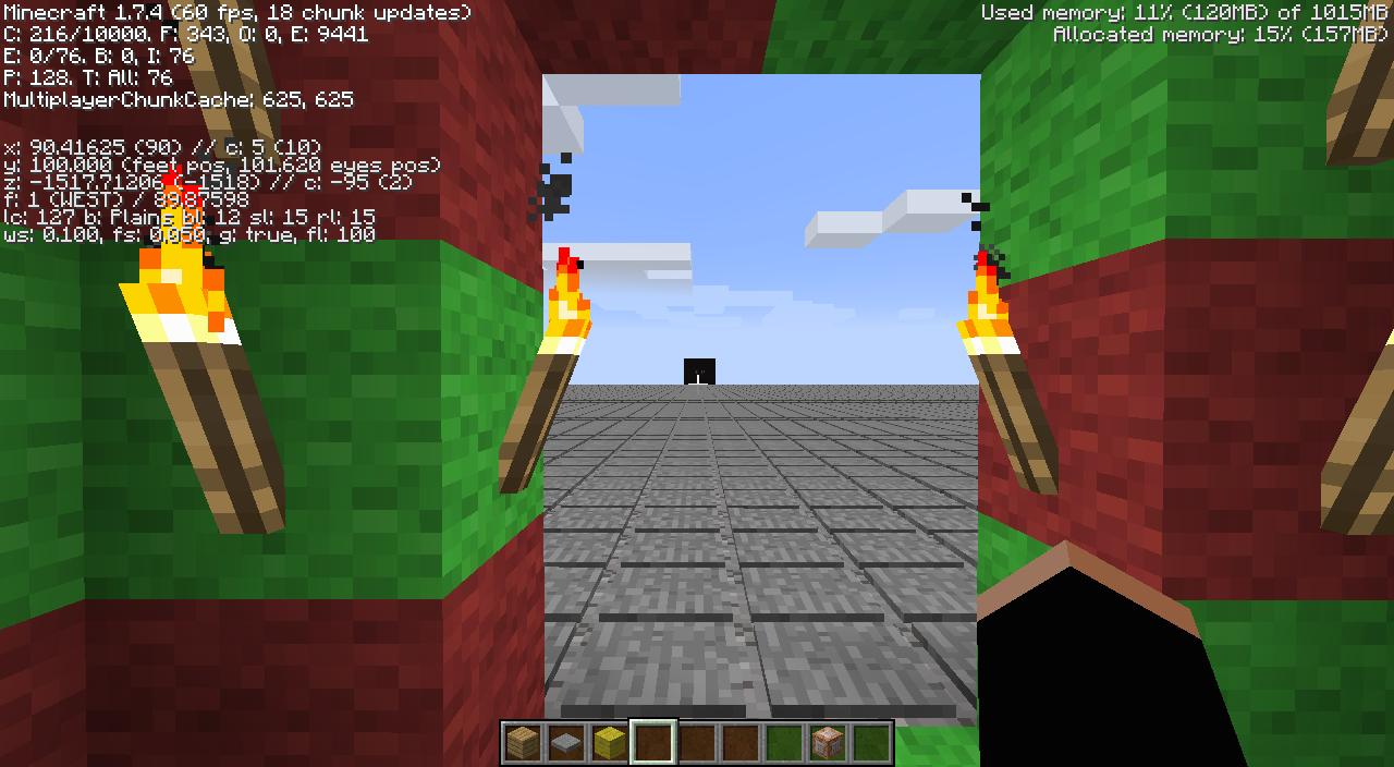 100x100 tnt run Minecraft Map