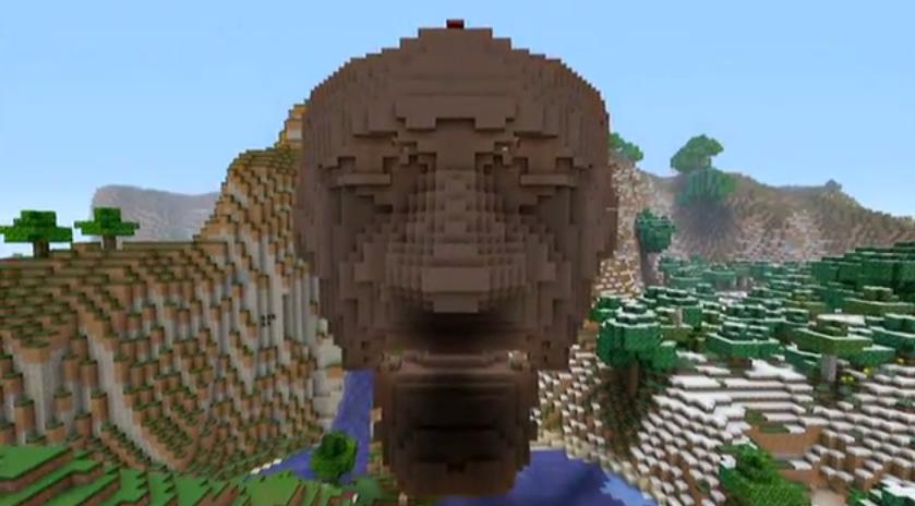 3D Orca and Human Face Minecraft Map