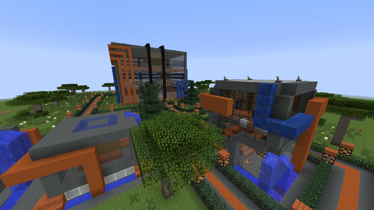 Element City town square and cultural centers Minecraft Map