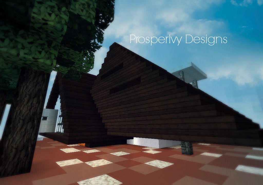 Minimalist A-frame Cabin | ProsperIvy Architects Minecraft Map