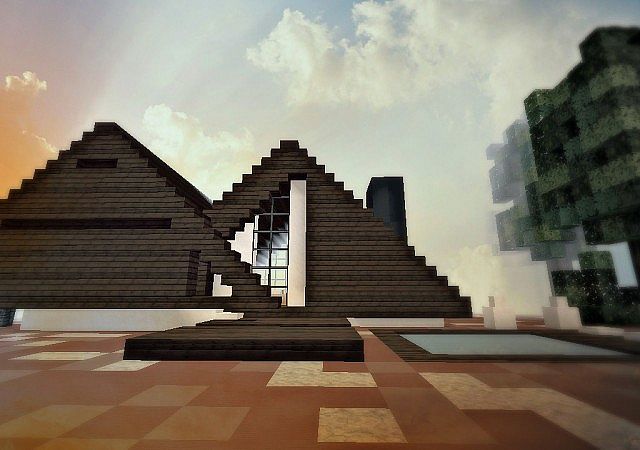 Minimalist A-frame Cabin | ProsperIvy Architects Minecraft Map