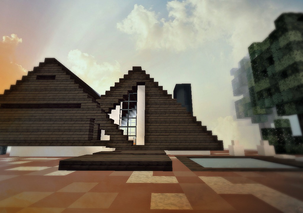 Minimalist A-frame Cabin | ProsperIvy Architects Minecraft Map