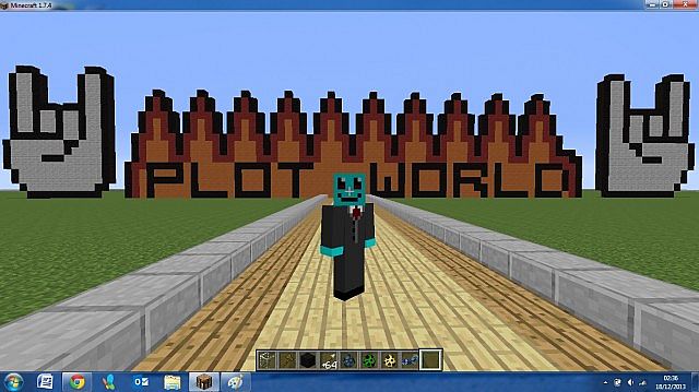 Creative world. 100x100 plots. Flatlands. Freebuild. Minecraft Server