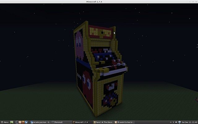 Pac-Man Arcade Cabinet 9 subs Celebration Minecraft Map