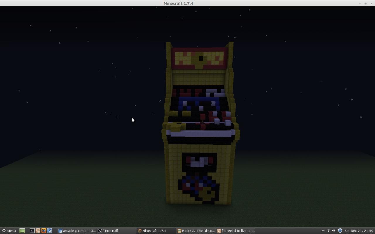 Pac-Man Arcade Cabinet 9 subs Celebration Minecraft Map