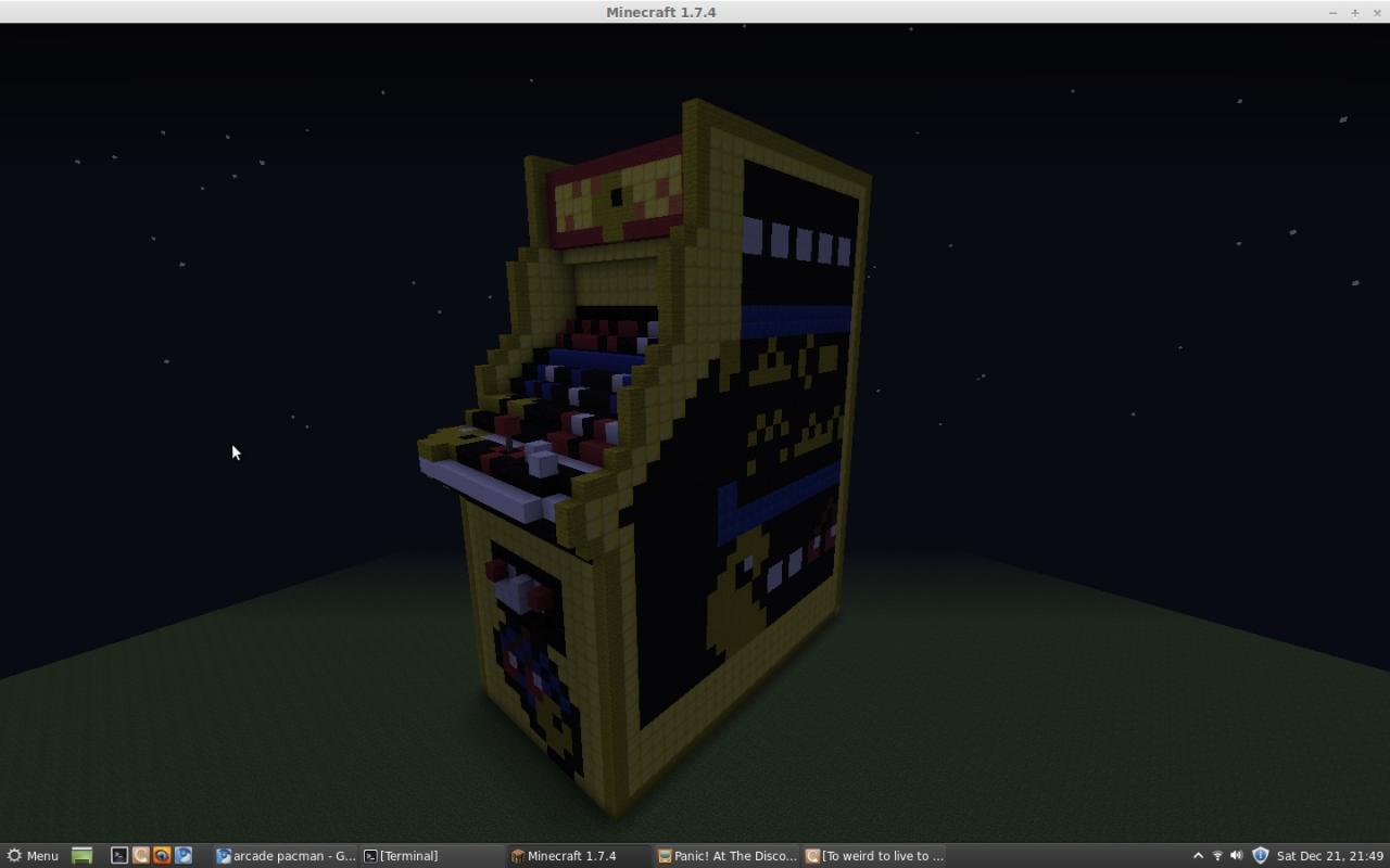 Pac-Man Arcade Cabinet 9 subs Celebration Minecraft Map
