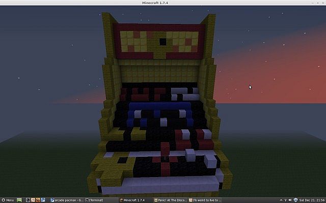 Pac-Man Arcade Cabinet 9 subs Celebration Minecraft Map