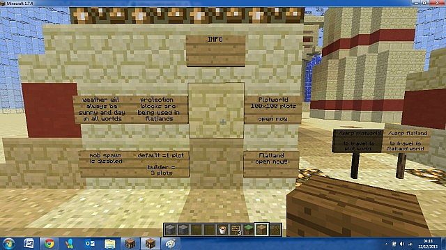 Creative world. 100x100 plots. Flatlands. Freebuild. Minecraft Server