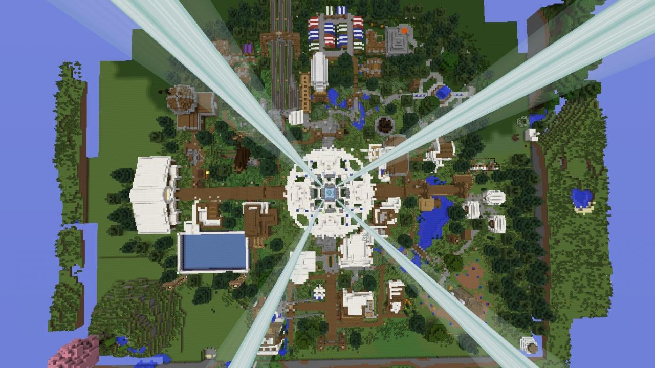 Roman futuristic spawn (Built for tekkit/FTB) [Can be used in vanilla MC] Minecraft Map