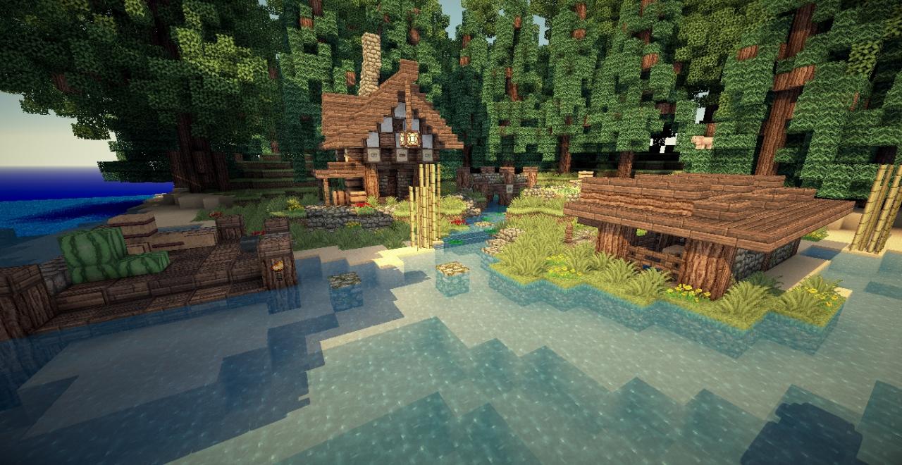 Custom Island w/ Small Village | Cinematic & Download! Minecraft Map