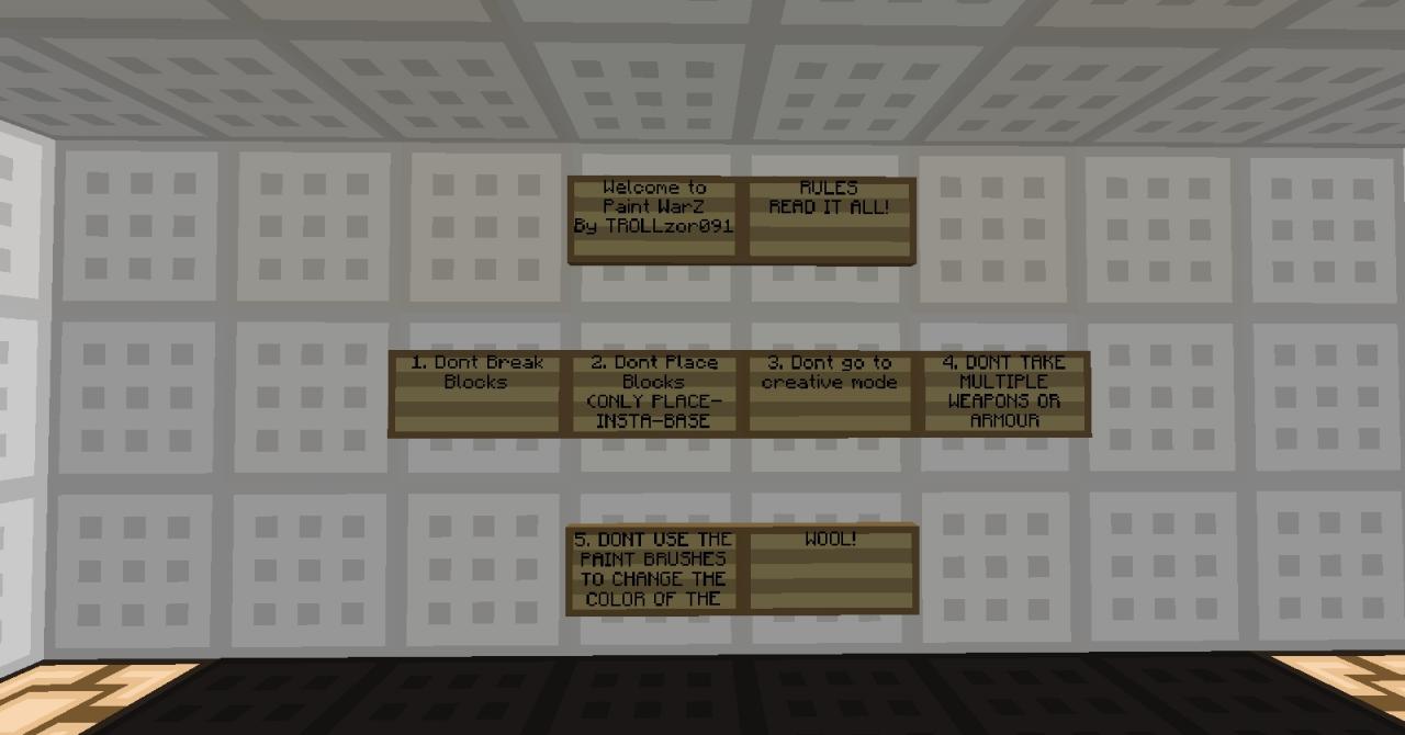 Paint WarZ 1.5.2 Minecraft Map
