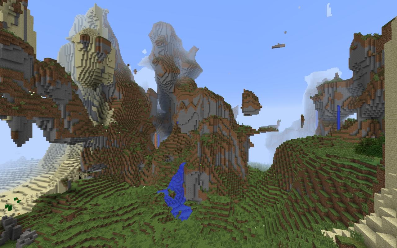 Crazy Amplified World Starter House Minecraft Map