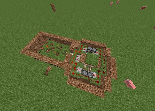 hidden trap door with OR gate! Minecraft Map