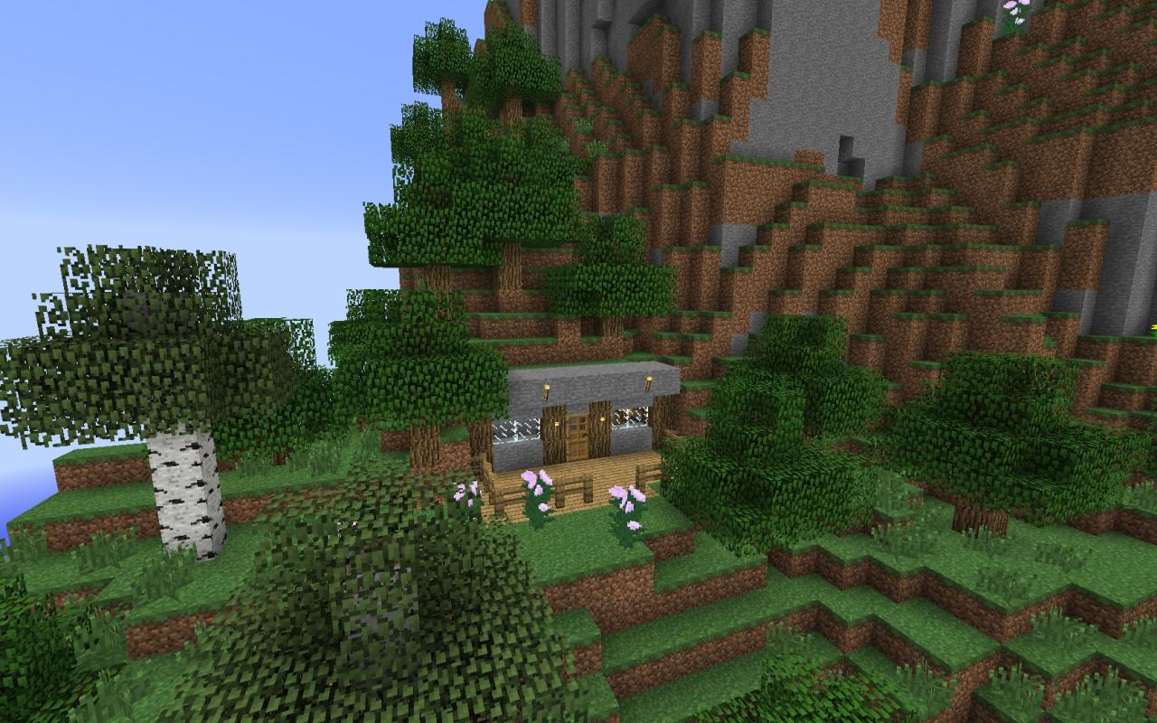 Crazy Amplified World Starter House Minecraft Map