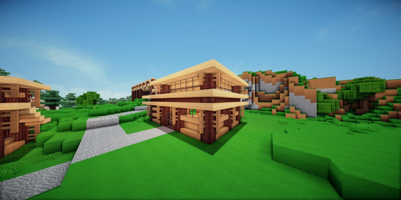 Modern Eco Village | Miner-Station 1 Minecraft Map