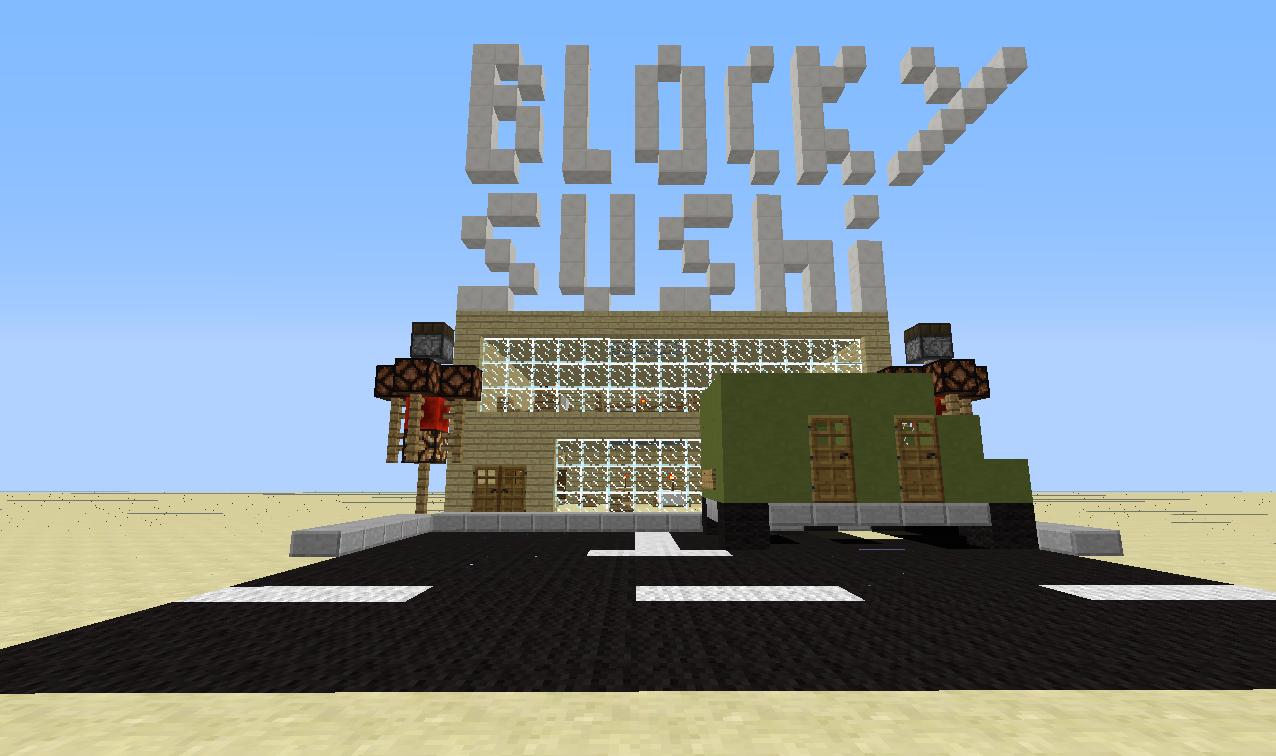 Blocky Sushi! A Japanese Sake Restaurant Minecraft Map