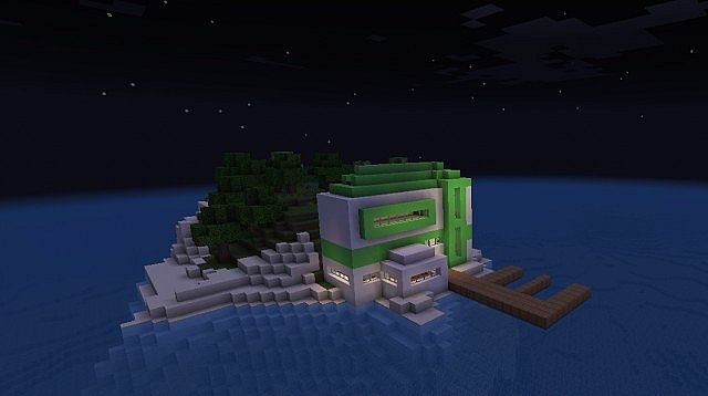 Modern Island House Minecraft Map